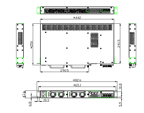 GPE4860C,Embedded Telecom Power System,DC48V,60A,Modular Rectifier ...