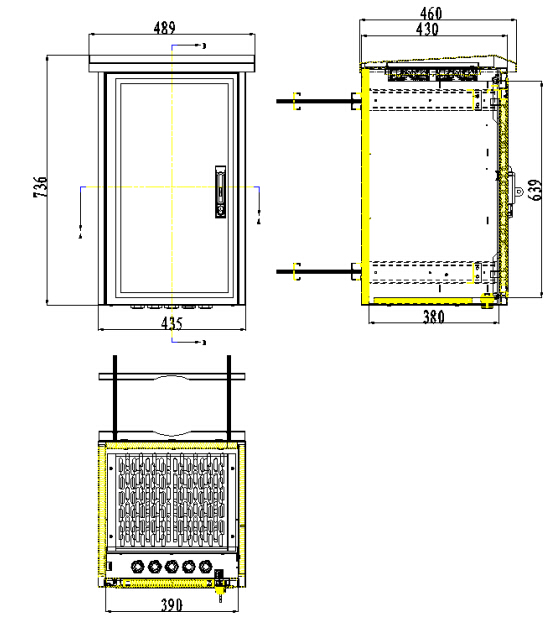 DDTE002B: Double Wall Galvanized steel Pole Mounted Outdoor Telecom ...