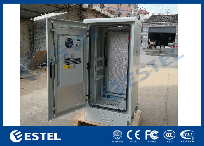 24U Floor Mounting Type Outdoor Telecom Cabinet With Theft Three Point Lock